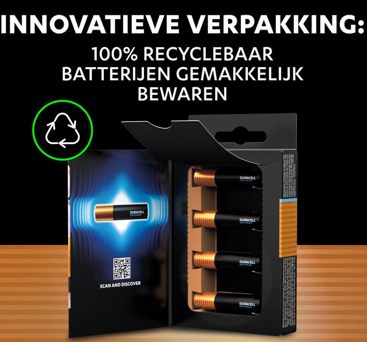 pak 12 duracell batterij Optimum AA | IB Office