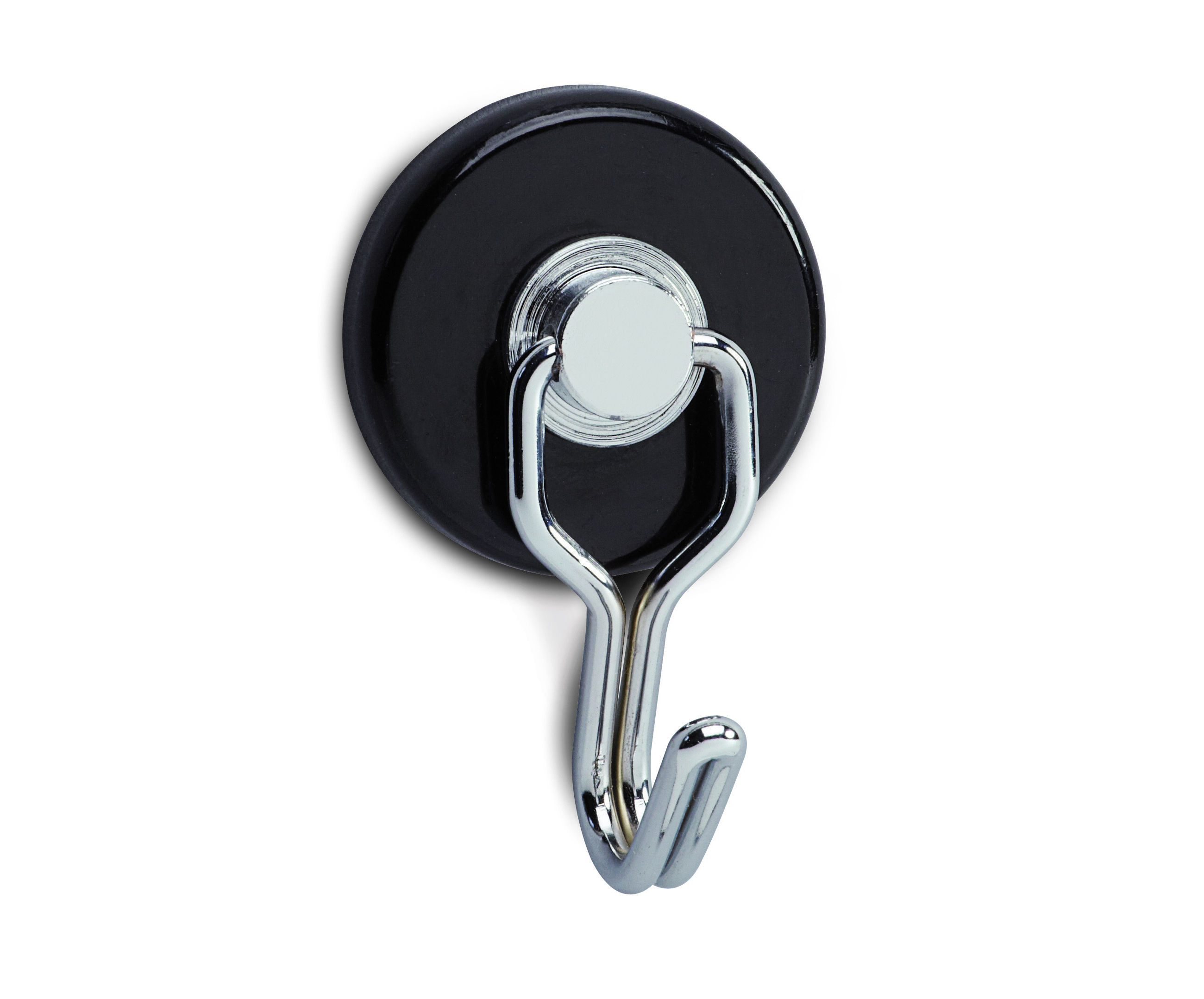 set 2 magneethaken 35 x 53 mm kracht 5 kg zwart | IB Office