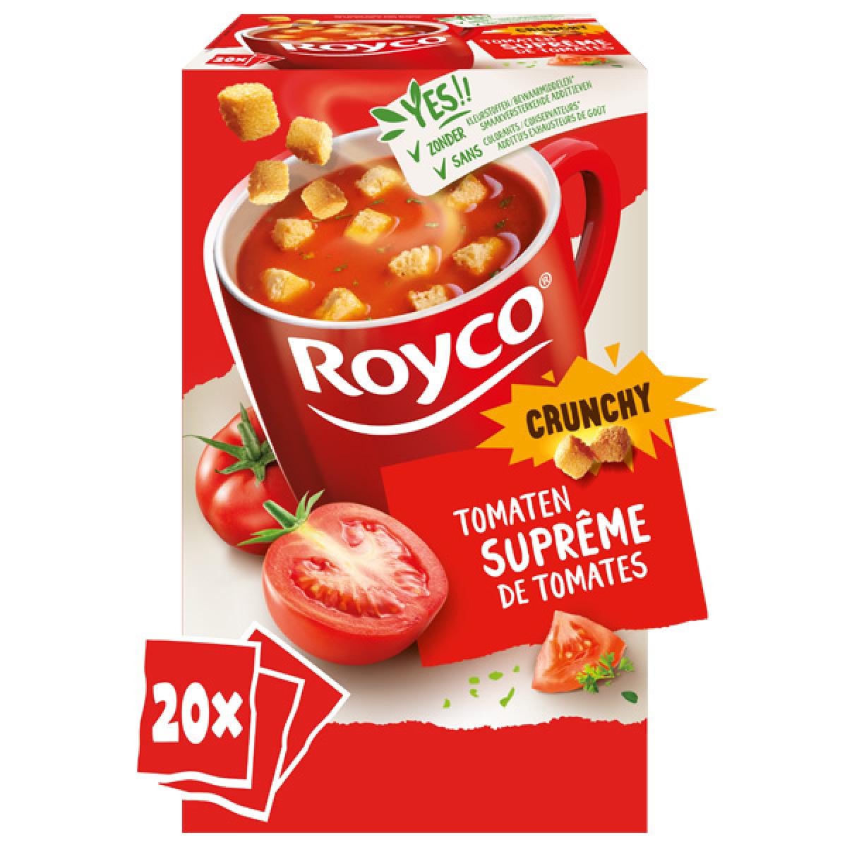 pak 20 zakjes tomatensuprème soep royco crunchy | IB Office