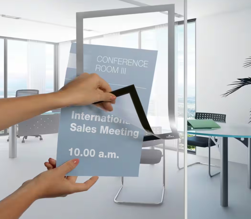 pak van 2 Duraframe zilver A4 zelfkl magnetisch | IB Office